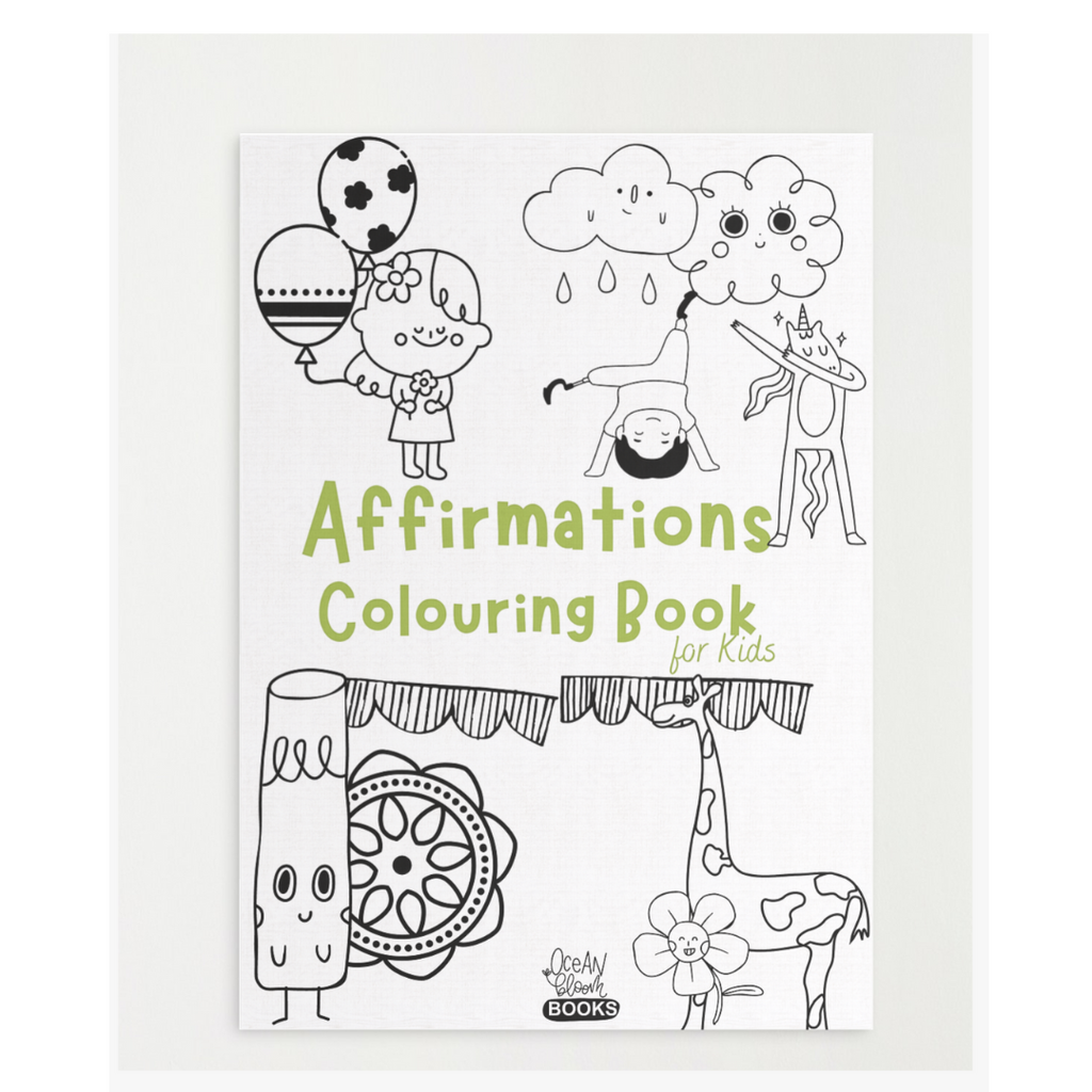 Affirmations Colouring Book - For Kids (Free Stickers Inside) Happy Re ...
