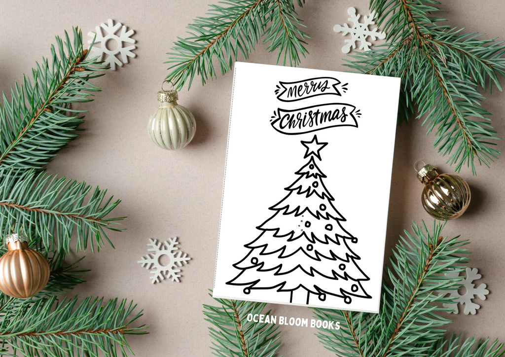 Christmas Colouring Card | Free Printable | Design 1 – oceanbloomstore