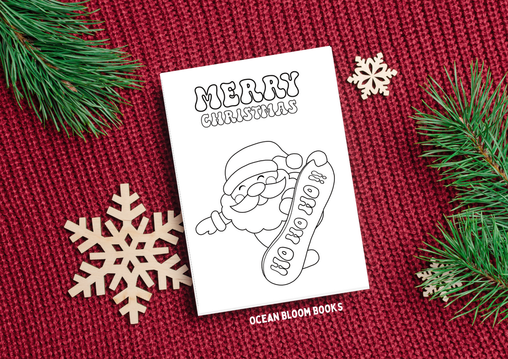Christmas Colouring Card | Free Printable | Design 6 – oceanbloomstore